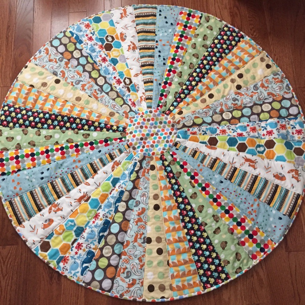 Circular Baby Quilt Play Mat Quiltsby me Circular Baby Quilt Play Mat Quiltsby me